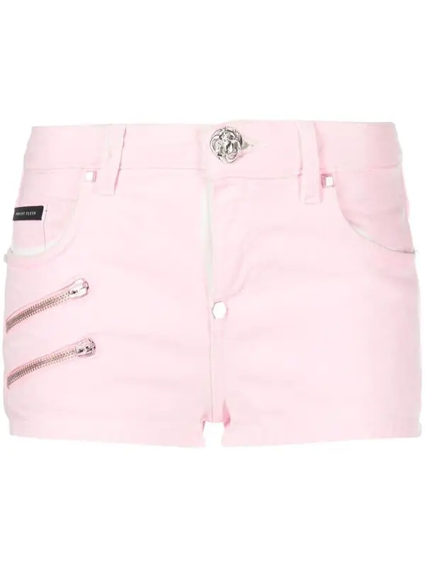 Philipp Plein Denim Hot Pants - Pink