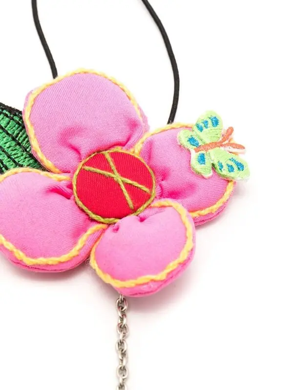 AMIR SLAMA Floral-appliqué Scrunchie