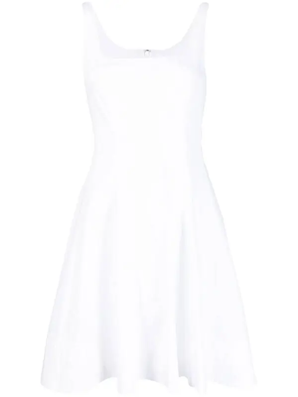 Staud Wells Mini A-Line Dress - White | Editorialist