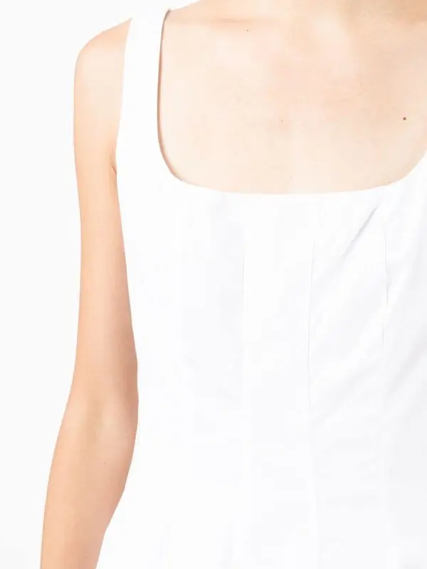 Staud Wells Pleated Mini Dress - White