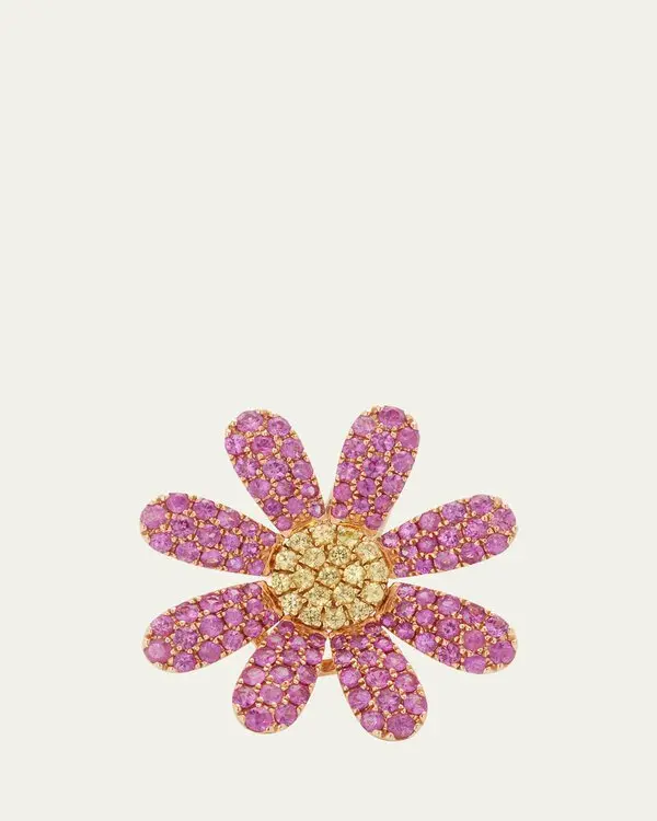 MIO HARUTAKA 18k Rose Gold Margaret Single Earring With Sapphires