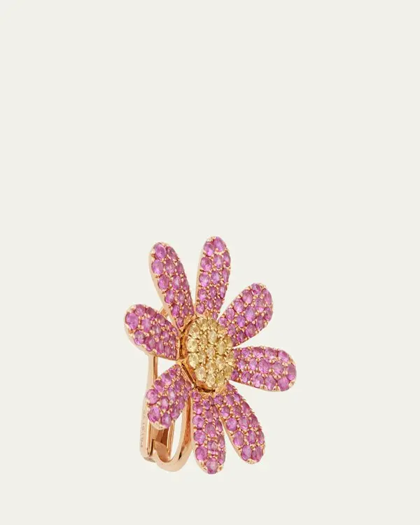 MIO HARUTAKA 18k Rose Gold Margaret Single Earring With Sapphires