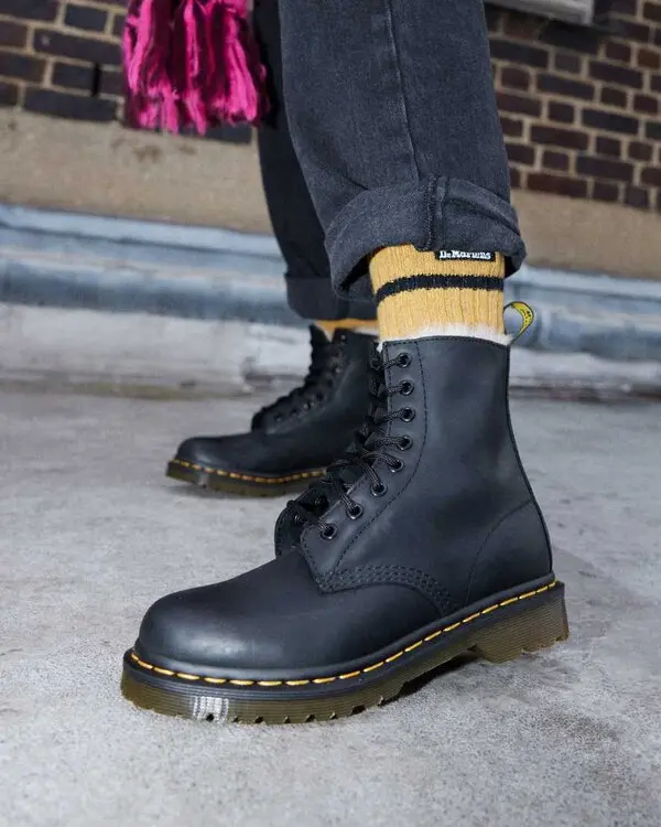 Dr. Martens 1460 Faux Fur Lined Boots - Black