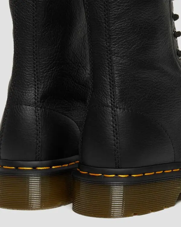Dr. Martens 1490 Virginia Leather Mid-Calf Boots - Black