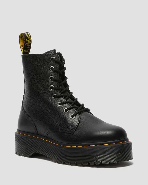 Dr. Martens Jadon Iii Pisa Leather Platform Boots - Black