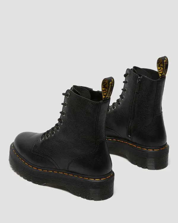 Dr. Martens Jadon Iii Pisa Leather Platform Boots - Black