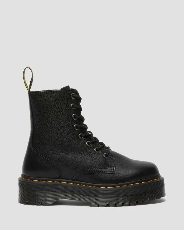 Dr. Martens Jadon Iii Pisa Leather Platform Boots - Black