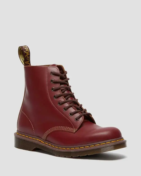 Dr. Martens 1460 Vintage Made Combat Boots - Red