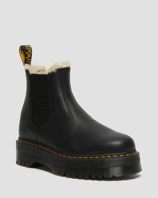 Dr. Martens 2976 Faux Fur Lined Platform Chelsea Boots