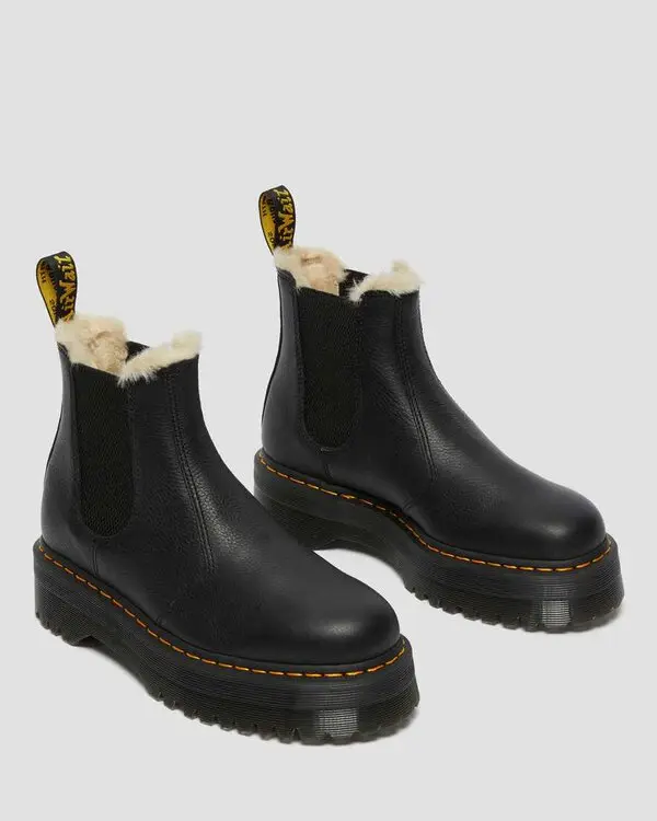 Dr. Martens 2976 Faux Fur Lined Platform Chelsea Boots