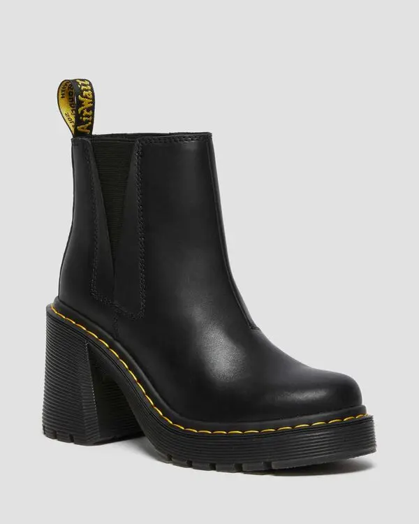 Dr. Martens Spence Leather Flared Heel Chelsea Boots