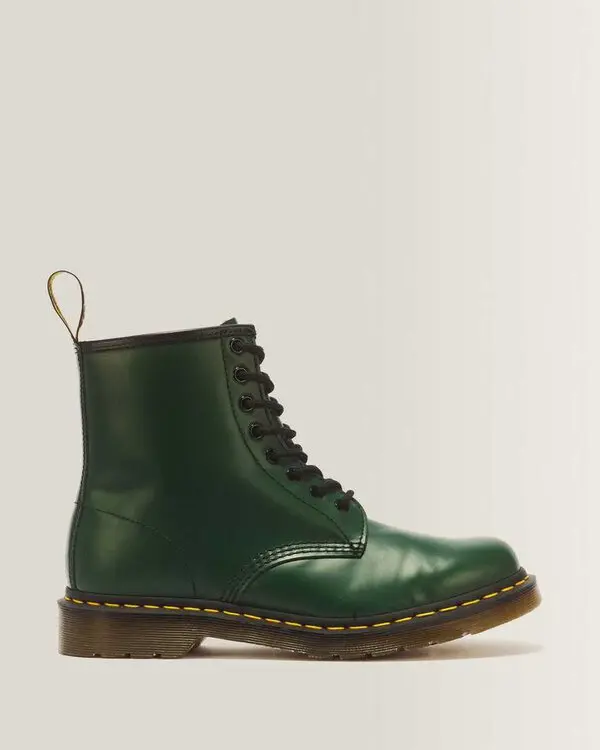 Dr. Martens 1460 Smooth Leather Lace-up Boots - Green