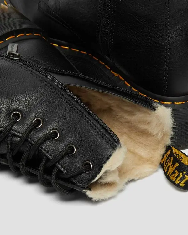 Dr. Martens Jadon Leather Platform Boots - Black