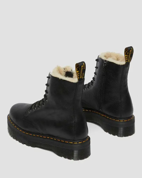 Dr. Martens Jadon Leather Platform Boots - Black