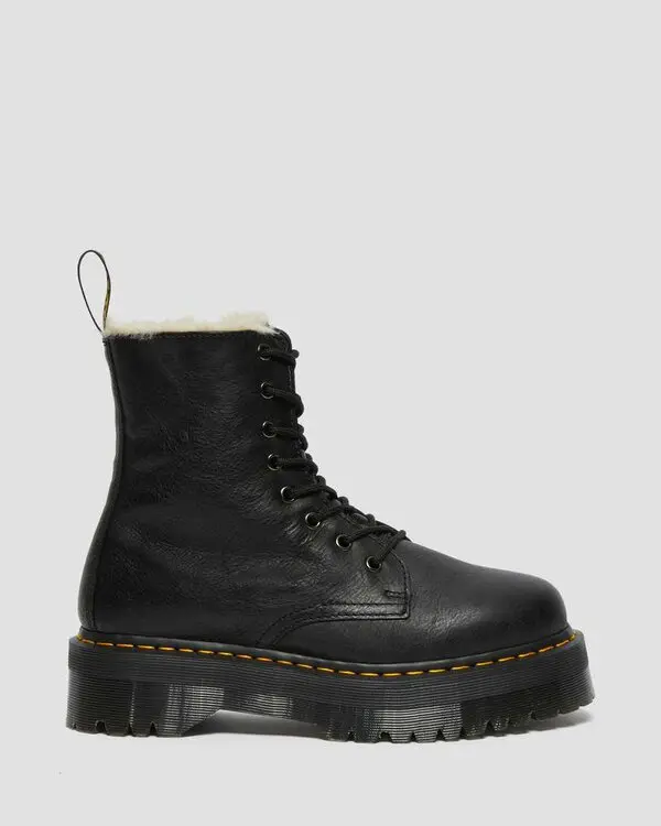 Dr. Martens Jadon Leather Platform Boots - Black