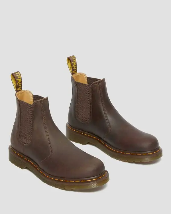 Dr. Martens 2976 Crazy Horse Leather Chelsea Boots - Brown