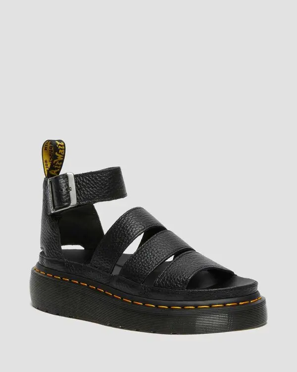 Dr. Martens Clarissa Ii Leather Platform Sandals - Black