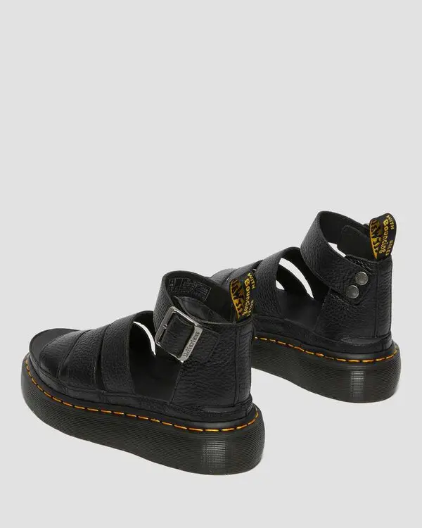 Dr. Martens Clarissa Ii Leather Platform Sandals - Black