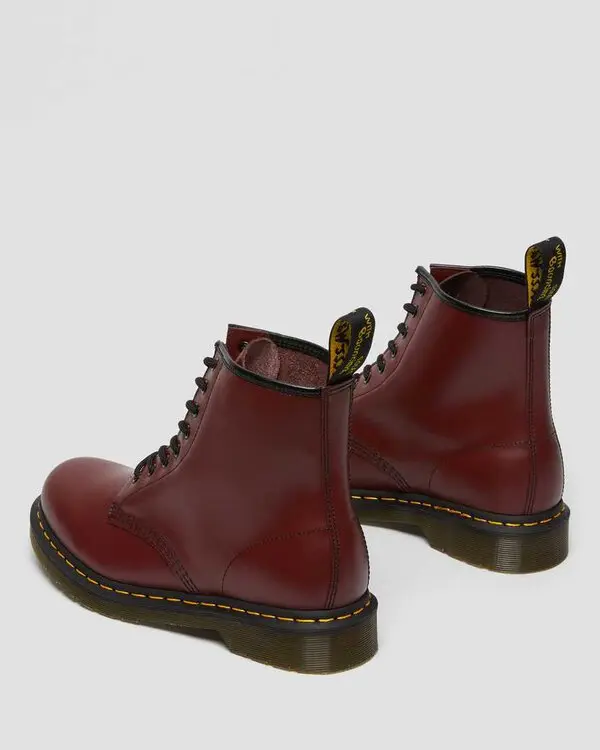 Dr. Martens 1460 Smooth Leather Lace-up Boots - Red