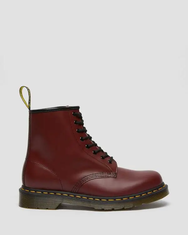 Dr. Martens 1460 Smooth Leather Lace-up Boots - Red