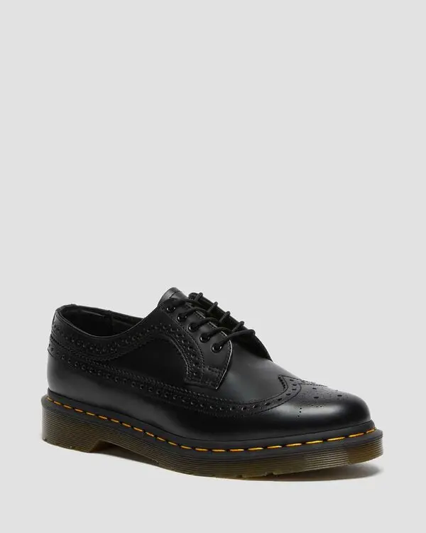Dr. Martens 3989 Smooth Leather Brogue Shoes - Black
