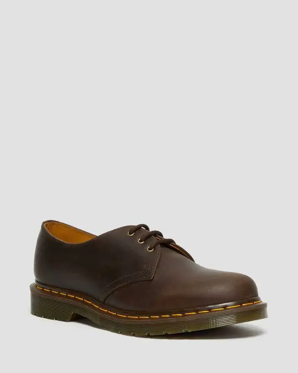 Dr. Martens 1461 Crazy Horse Leather Oxford Shoes - Brown