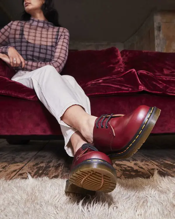 Dr. Martens 1461 Smooth Leather Oxford Shoes - Red