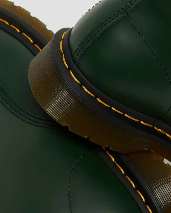 Dr. Martens 1460 Smooth Leather Lace Up Boots - Green