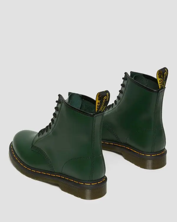 Dr. Martens 1460 Smooth Leather Lace Up Boots - Green