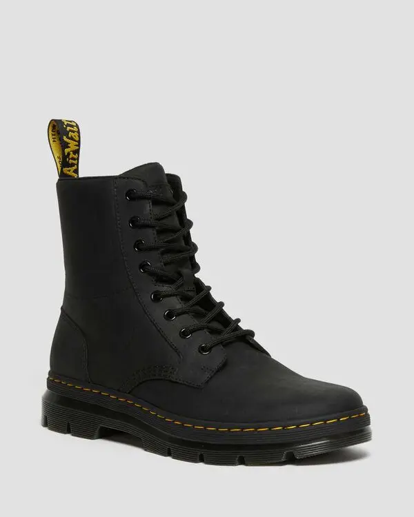 Dr. Martens Combs Leather Casual Boots - Black