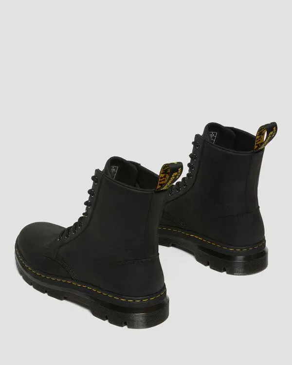 Dr. Martens Combs Leather Casual Boots - Black