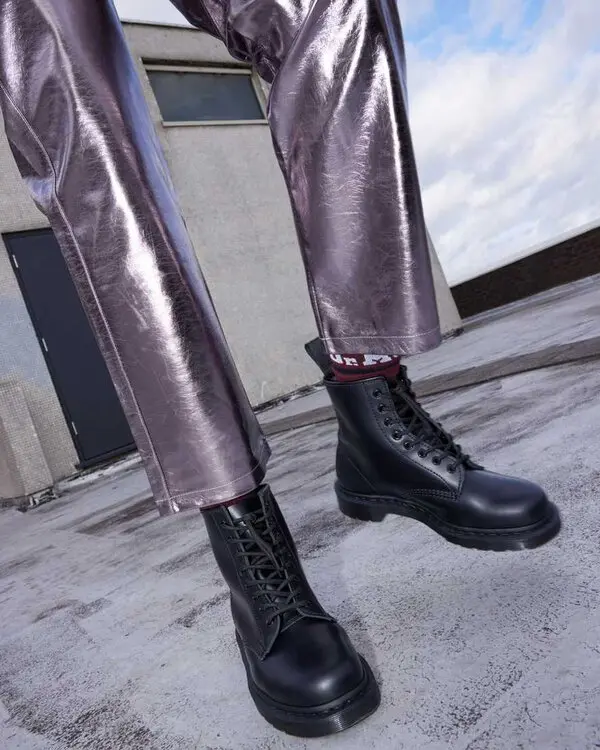 Dr. Martens 1460 Mono Smooth Leather Lace Up Boots - Black