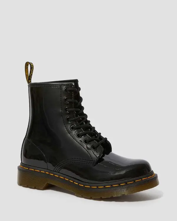 Dr. Martens 1460 Patent Leather Lace Up Boots - Black