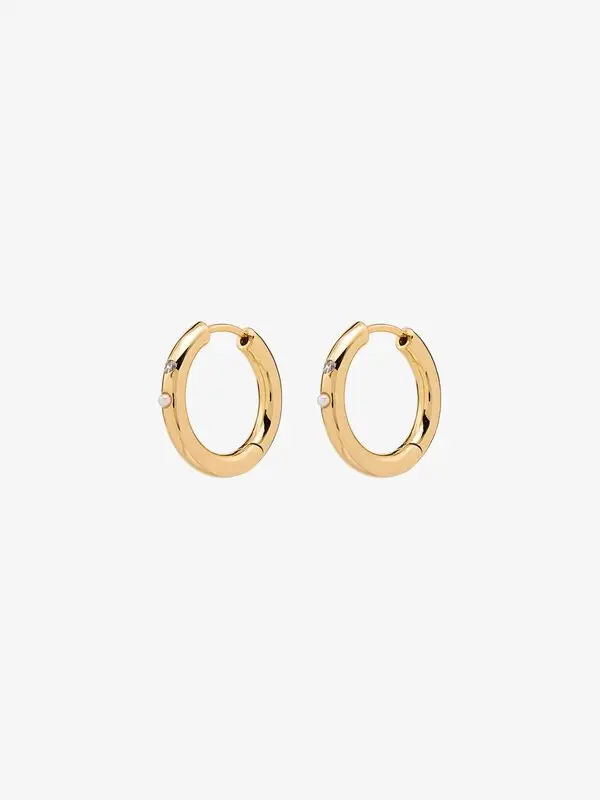 Anni Lu Brigitte Pearl Hoop Earrings