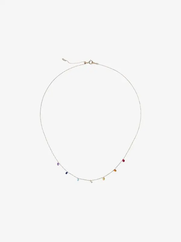 PERSEE 18k Yellow Chakras Sapphire Necklace