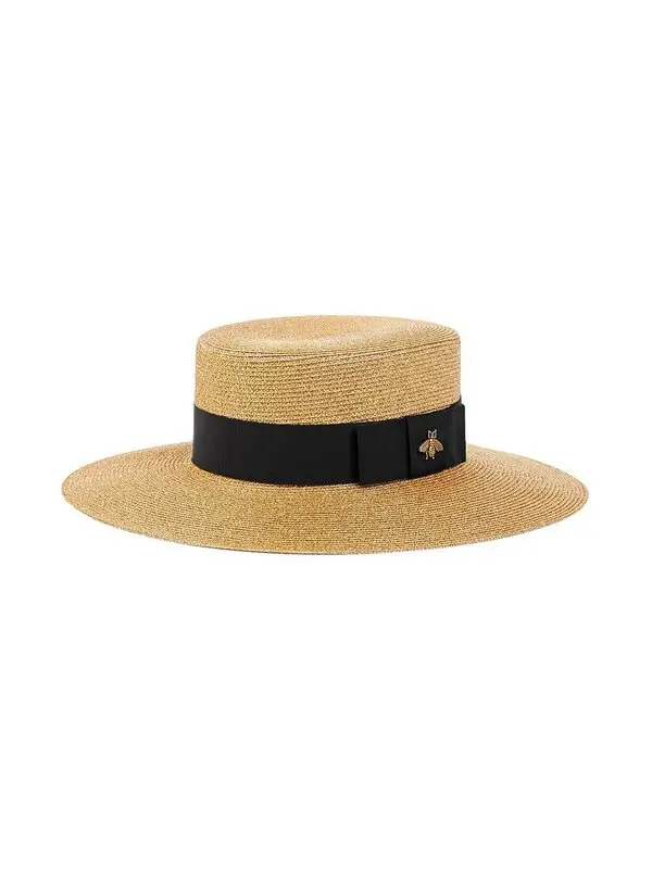 Gucci Straw Boater Hat - Gold | Editorialist display picture 1