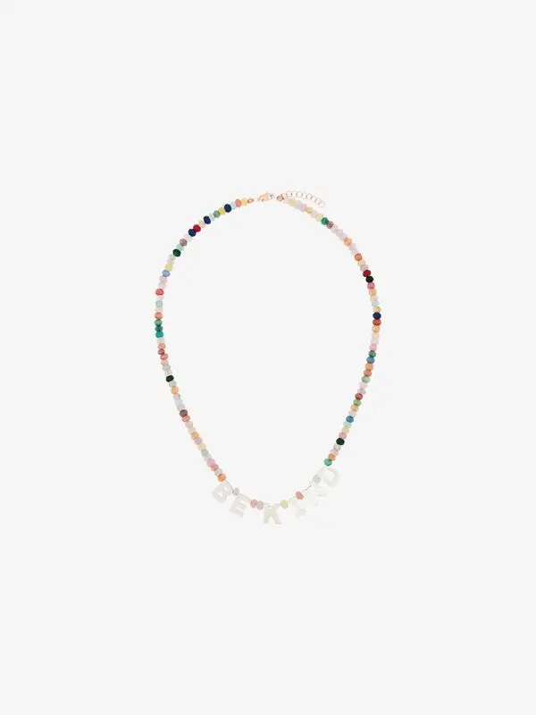 ROXANNE FIRST 14k Rose Gold Be Kind Jade Necklace - Pink