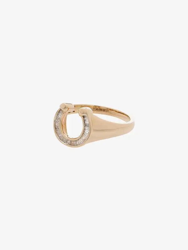 Adina Reyter 14k Yellow Horseshoe Diamond Ring - Gold