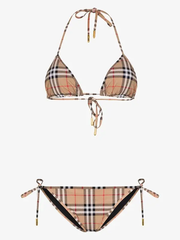 Burberry Neutral Vintage Check Bikini