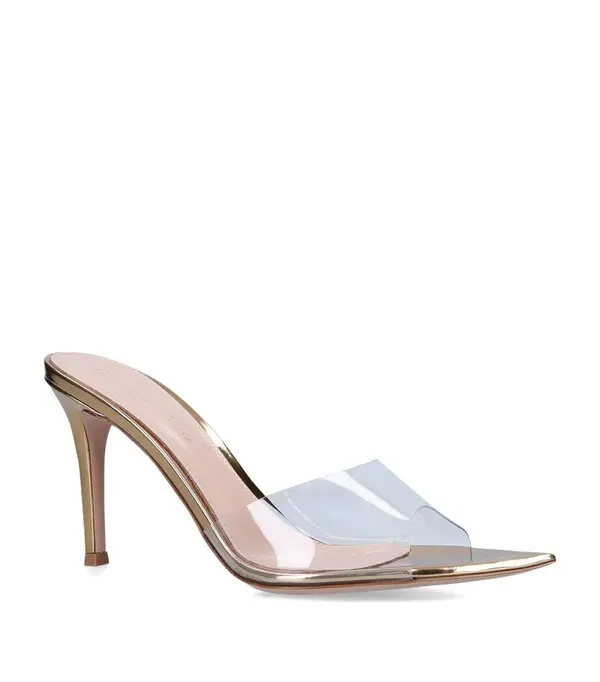 GIANVITO ROSSI Elle 85 Mules - Gold