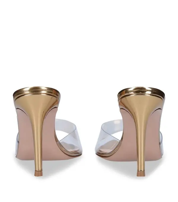 GIANVITO ROSSI Elle 85 Mules - Gold