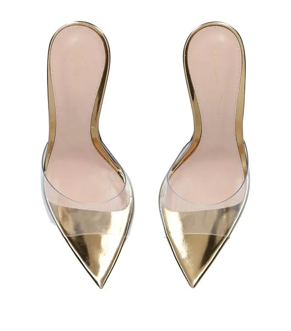 GIANVITO ROSSI Elle 85 Mules - Gold