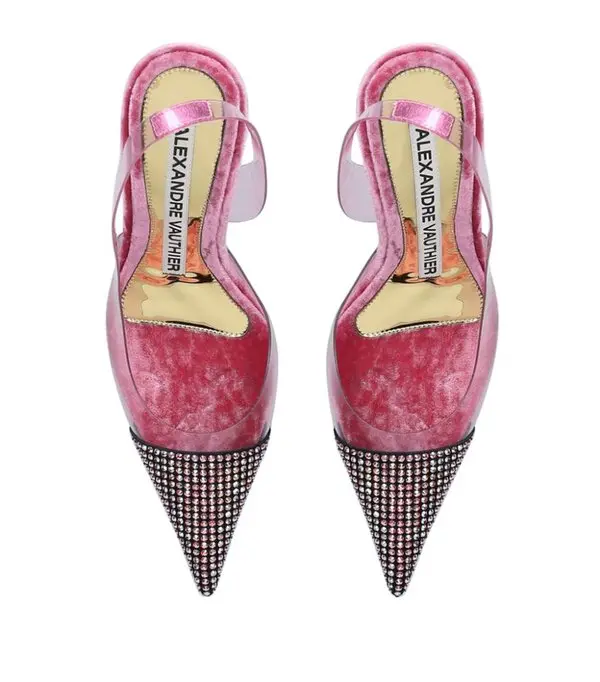 Alexandre Vauthier Embellished Slingback Heels 105