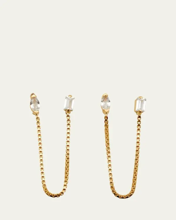 Jennifer Zeuner Jewelry Viola Chain Earrings - Yellow