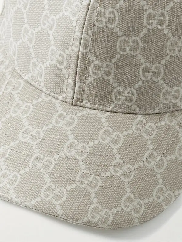 Gucci Monogrammed Coated-canvas And Mesh Baseball Cap