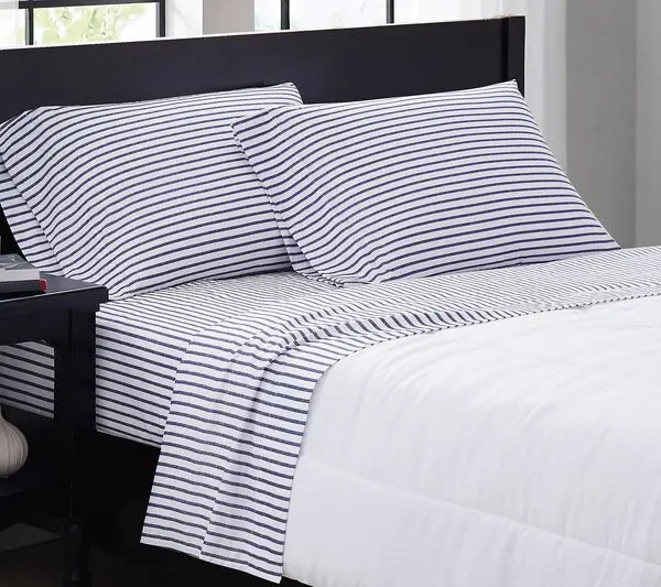 TRULY SOFT Pinstripe Full Sheet Set - One-color