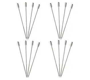 RSVP Set Of 16 Stainless Steel Cocktail Picks - Silver