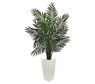 NEARLY NATURAL 5.5' Areca Palm Tree In Tower Pl Anter - One-color