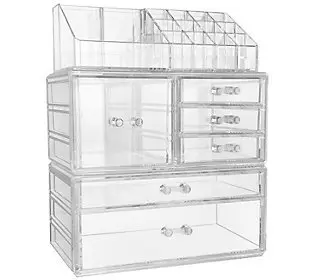 SORBUS Makeup And Jewelry 6-drawer Display Case Organizer - One-color