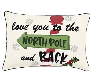 HOMEROOTS Love You To The North Pole Lumbar Acc Nt Pillow - One-color
